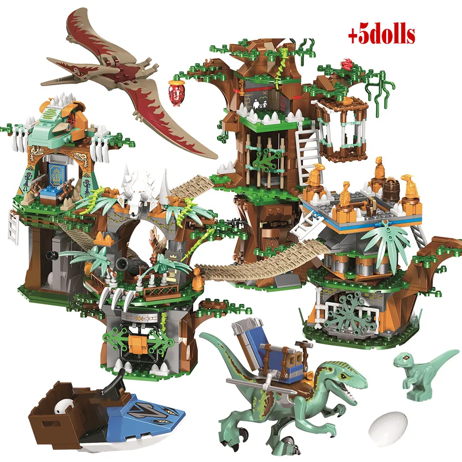 Winner Jurassic World Dinosaur Tree House Building Blocks - Building Toys