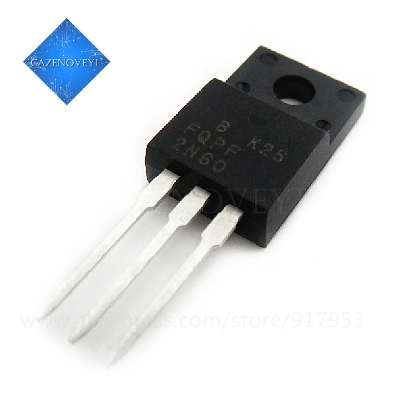 10 unids / lote FQPF2N60C 2N60C 2N60 TO 220F 600V 2A nuevo original en ...