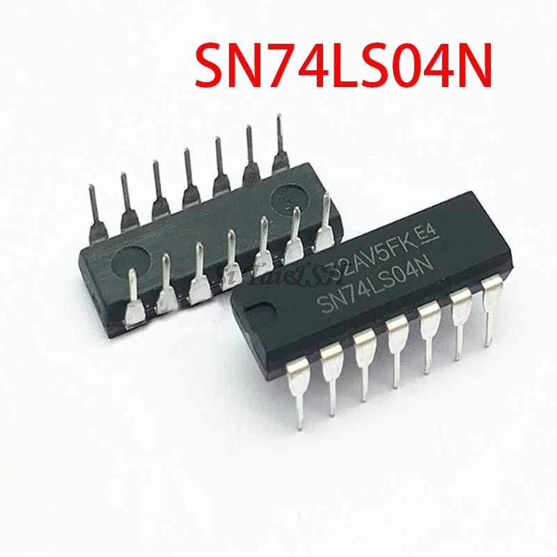 10 piezas SN74LS04N DIP14 SN74LS04 DIP 74LS04N 74LS04 DIP-14 HD74LS04P nuevo y original IC