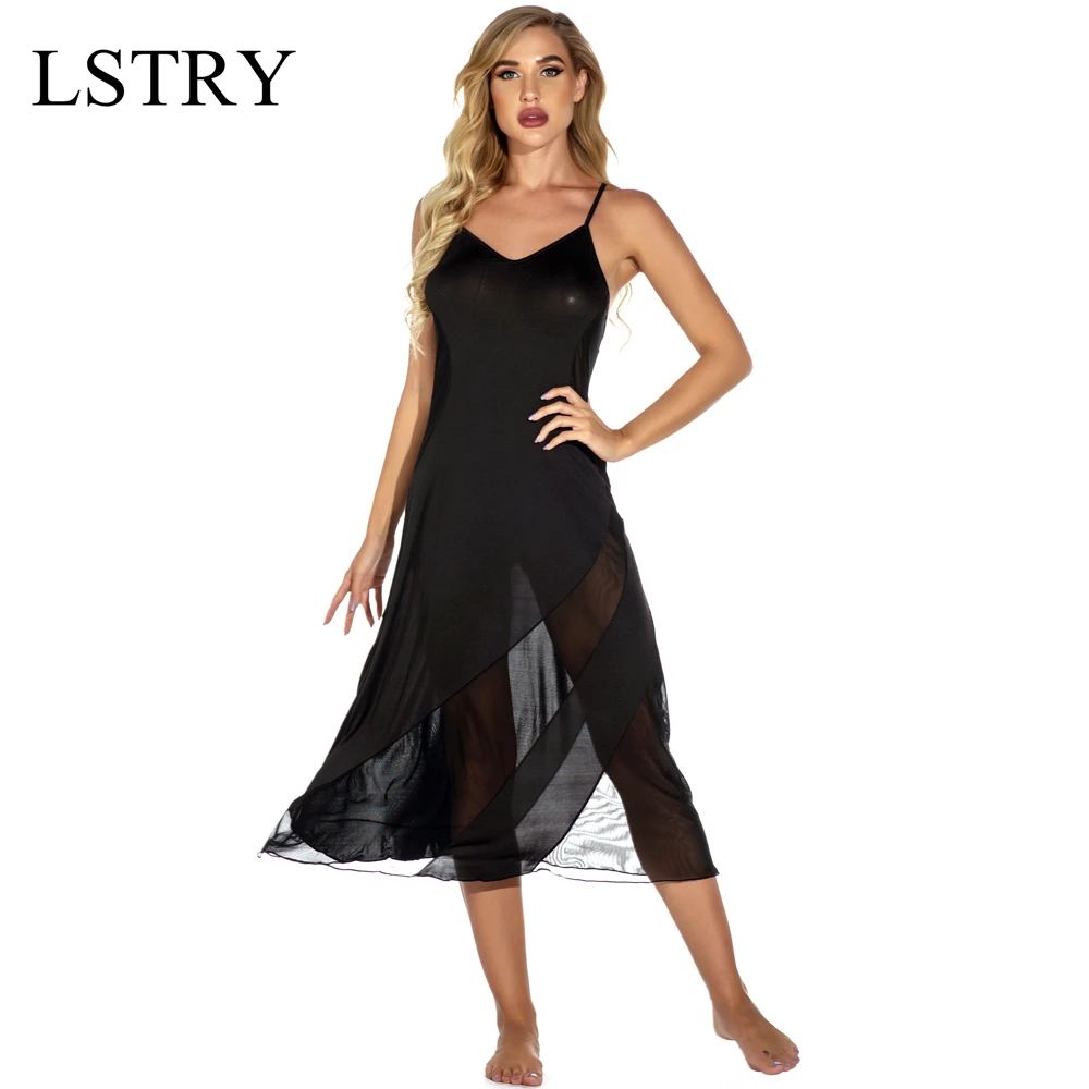 Lencería Sexy porno con cuello en V, vestido Sexy de encaje con Tanga ...