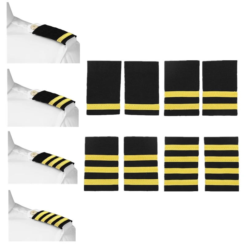 1-Pair-Traditional-Professional-Pilot-Uniform-Epaulets-Performance ...