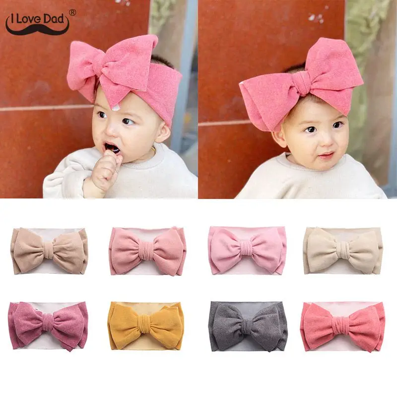 Spring Baby Hat Headband Soft Elastic Cotton Baby Girl Hat Solid Color ...
