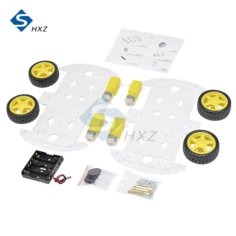 Mini-4WD-4-Wheel-Drive-Car-for-Arduino-Smart-Robot-Car-Chassis-DIY-Kit ...