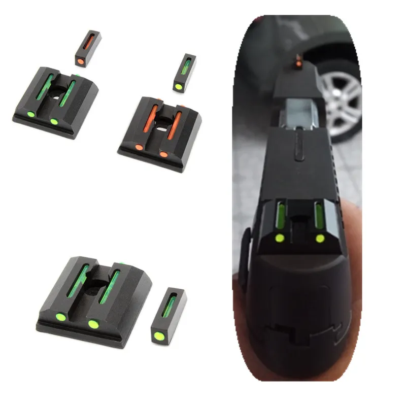 LFT Metal Fiber Optic Sights Front and Rear Strap For Taurus G2C G2S G3 ...