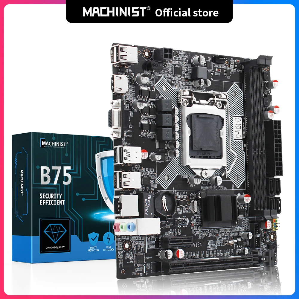 Machinist B75 LGA 1155 Motherboard Support Intel i3/i5/i7 CPU Processor ...