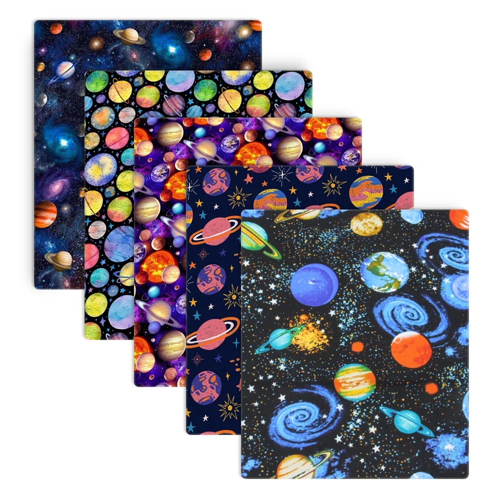 Planet Universe Polyester Cotton Fabric for Tissue Sewing Quilting ...