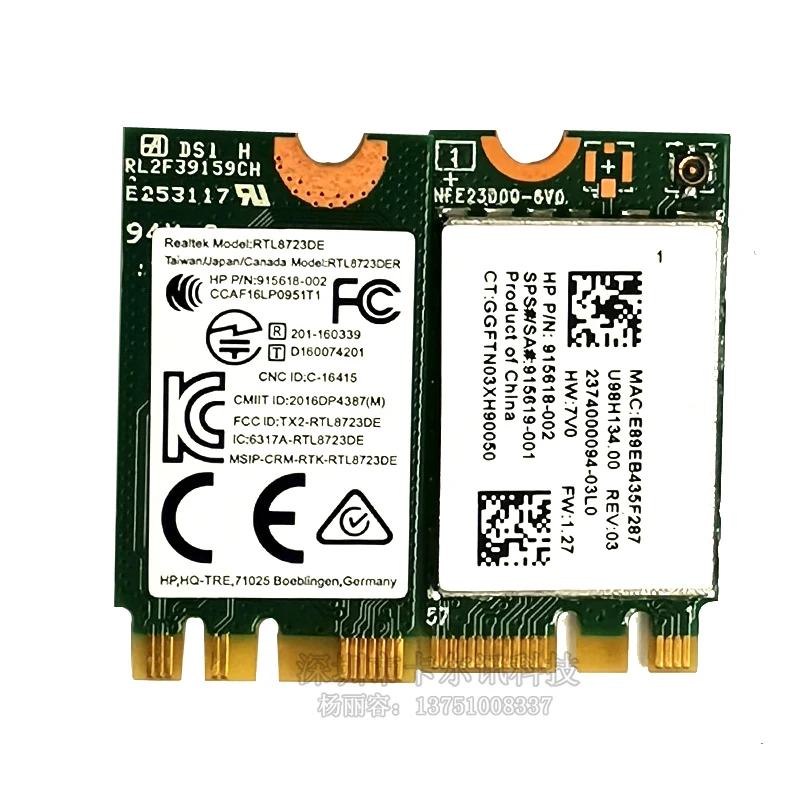 Network-Card-For-Realtek-RTL8723DE-300M-NGFF-M-2-Bluetooth-4-0-Wireless ...