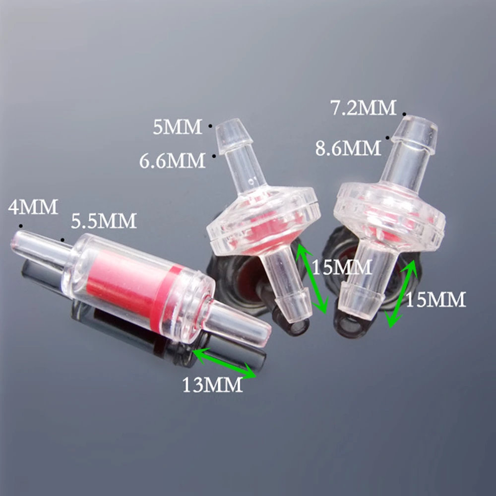 1pcs 3 / 4 / 5 / 7 / 10mm Plastic One Way Inline Check Valve Gas Air ...