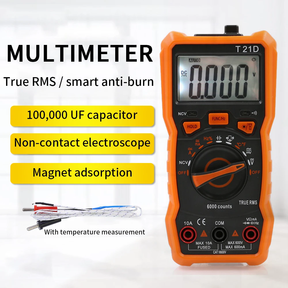 Generic T21d Digital Multimeter Rm113d Multimetro Analogico 6000 Counts ...