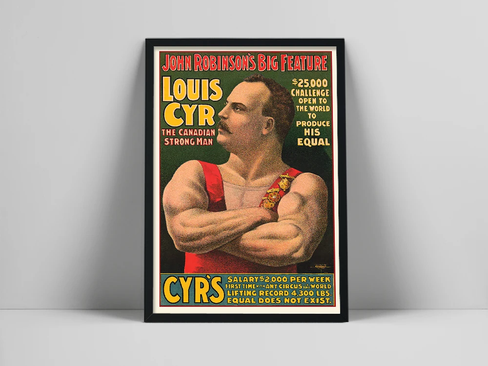 Vintage Strongman Poster