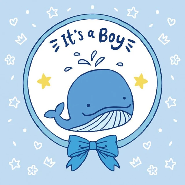 Baby Whale Cartoon Boy