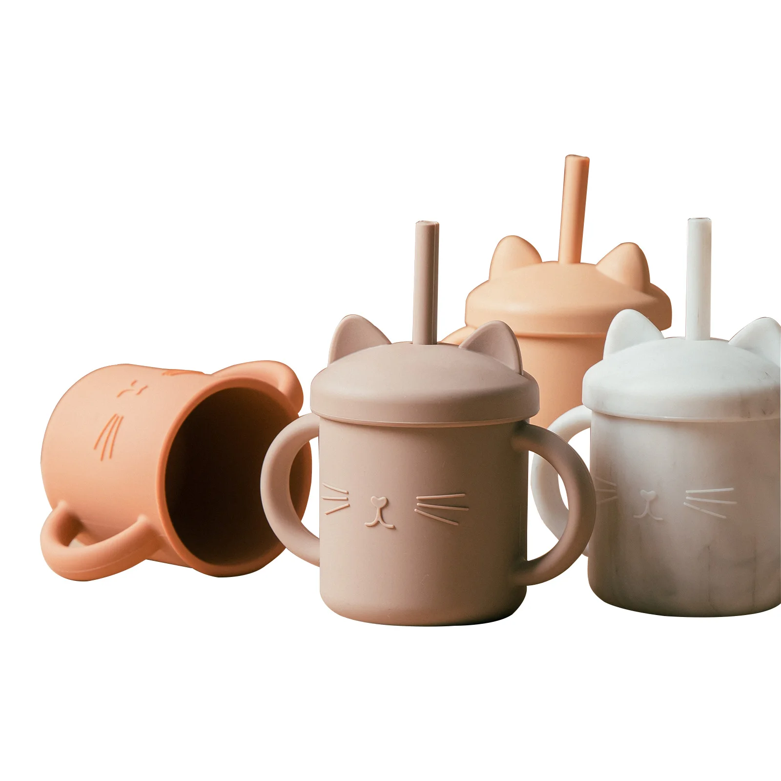Baby Feeding Cup Cute Cartoon Baby Learning Cup Children's Food Grade ...
