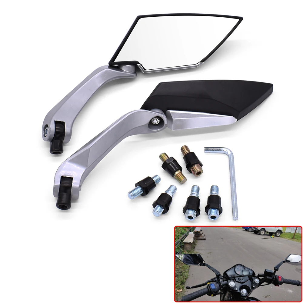 New-Motorcycle-Mirror-Side-Mirrors-Rear-View-Convex-Mirror-For-YAMAHA ...