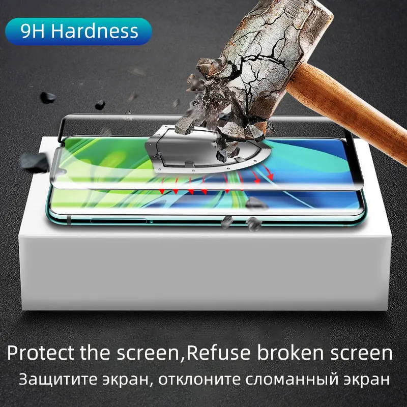 3D закаленное стекло для Xiaomi Mi Note 10 Pro защита экрана CC9 Pro стекло для камеры для ...