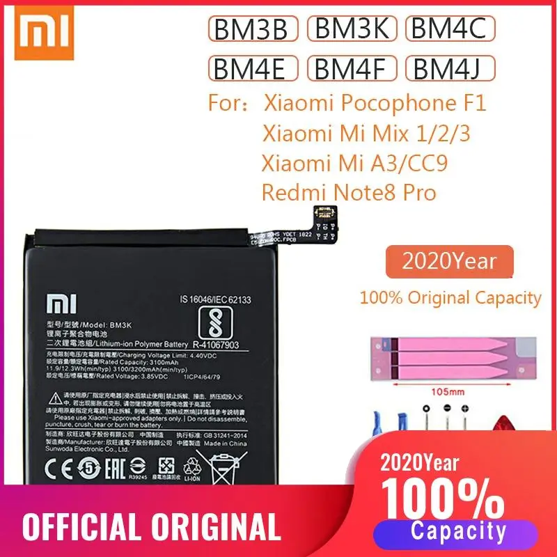 Batería de repuesto Original para Xiaomi MiMix 1, 2, 3, BM3B, BM3K ...