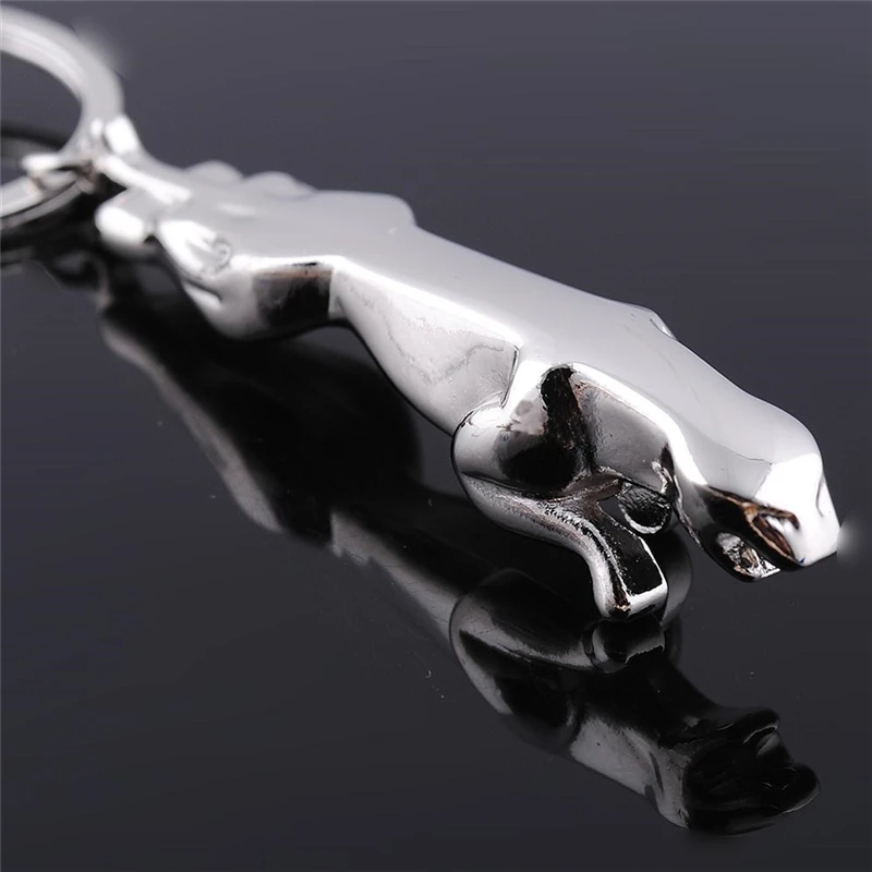 Classic-Silver-Color-Stainless-Steel-Leopard-Keychain-Jaguar-Car ...