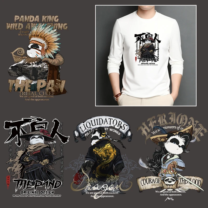 Popular-Anime-Panda-Heat-Transfer-Set-Iron-on-Transfer-Patch-for-T ...