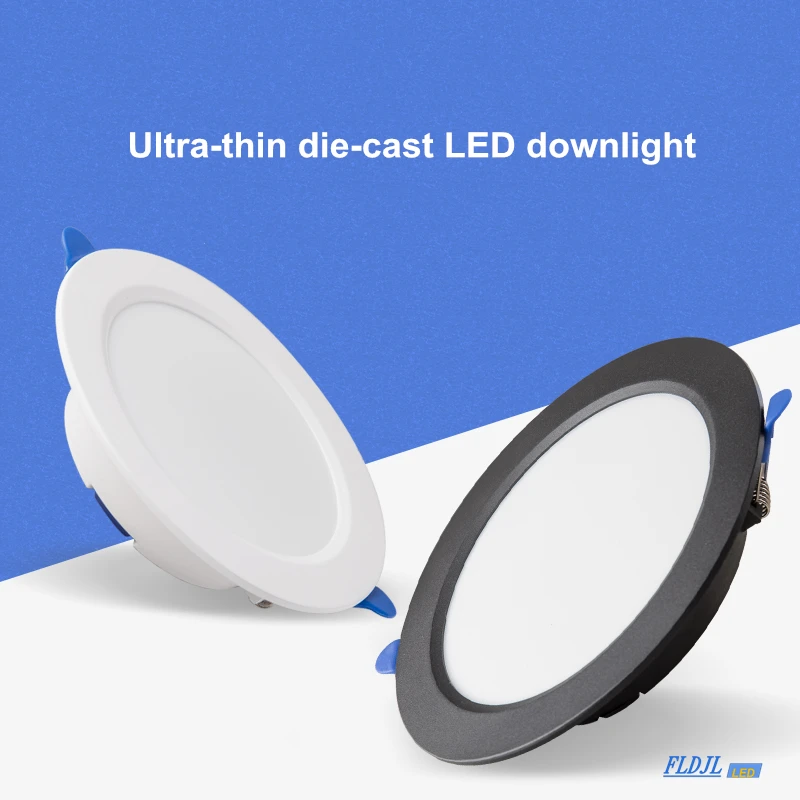 Round Led Ultra-thin Downlight Embedded Household 5w 9w 12w 18w Living ...