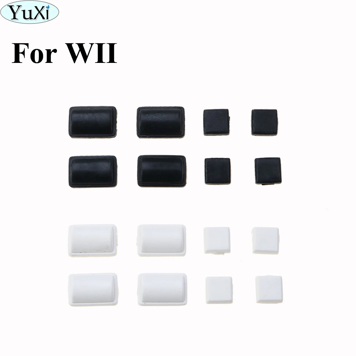 YuXi 8 In 1 White Black Silicon Screw Rubber Feet Cover Set for Nintend ...