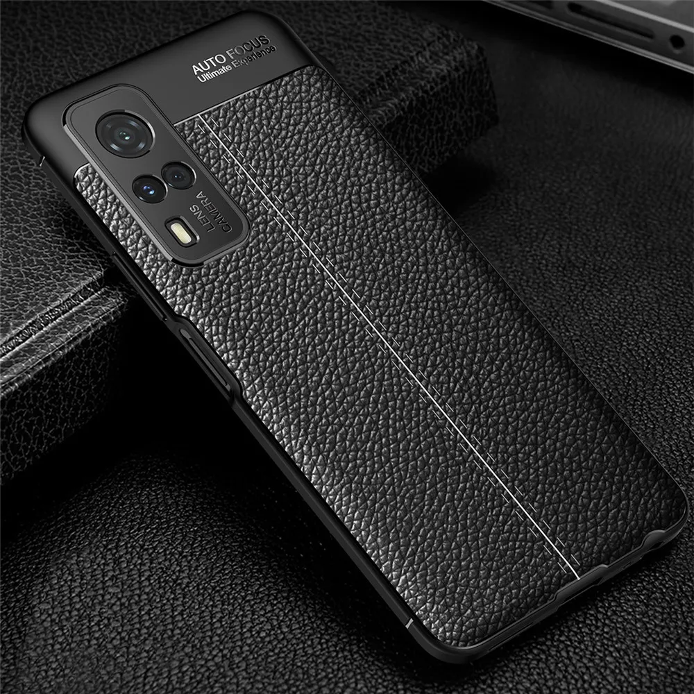 Чехол-накладка для VIVO Y31 2021, Мягкий бампер из ТПУ премиум-класса ...