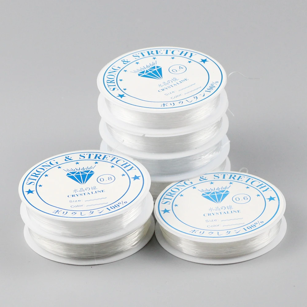 0.4-1.2mm Transparent Crystal Stretch Cord Elastic Line Beading Rope ...