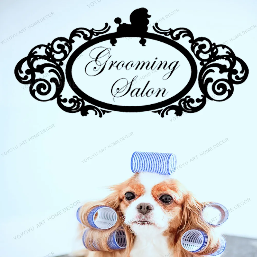 Pet-Dog-Grooming-Salon-Sign-Wall-Sticker-Vinyl-Home-Decor-Interior ...