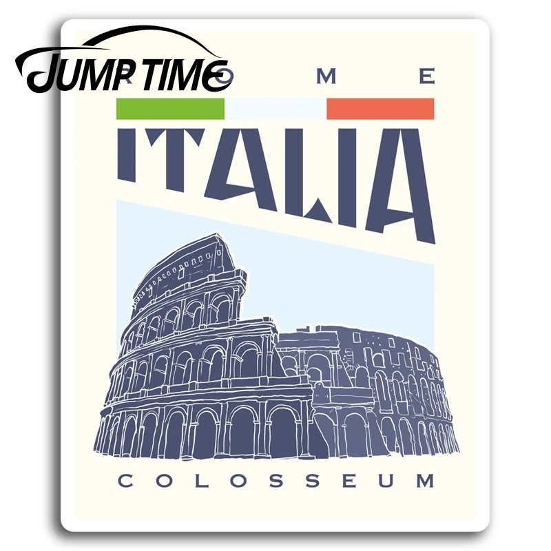 Jump Time for Rome Italy Colosseum Vinyl Stickers Sticker Laptop ...