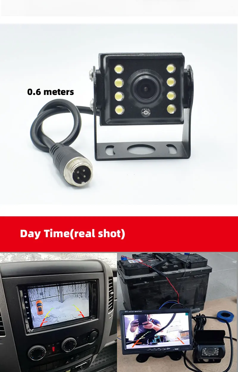 Caméra de recul,Caméra de recul pour voiture , 4 broches, AV, Led ...