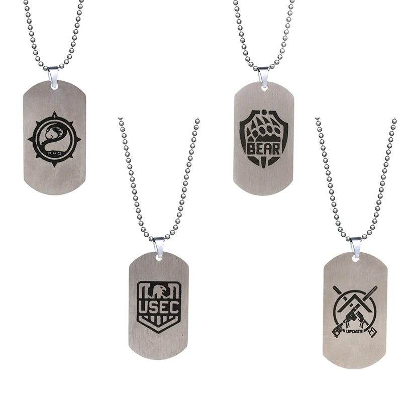 New Arrive Game Escape from Tarkov Stainless Dog Tag Pendant Necklaces ...