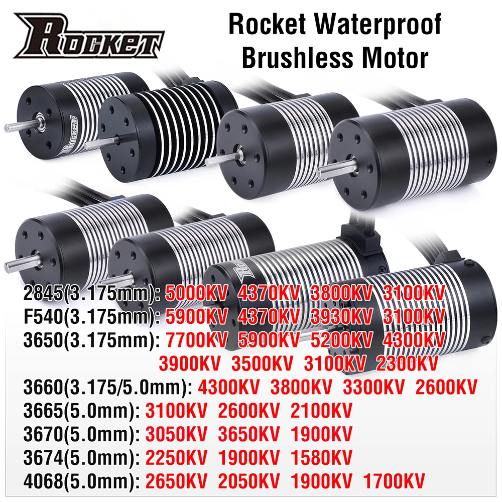 Rocket 2845 F540 3650 3660 3665 3670 3674 4068 Waterproof Brushless ...