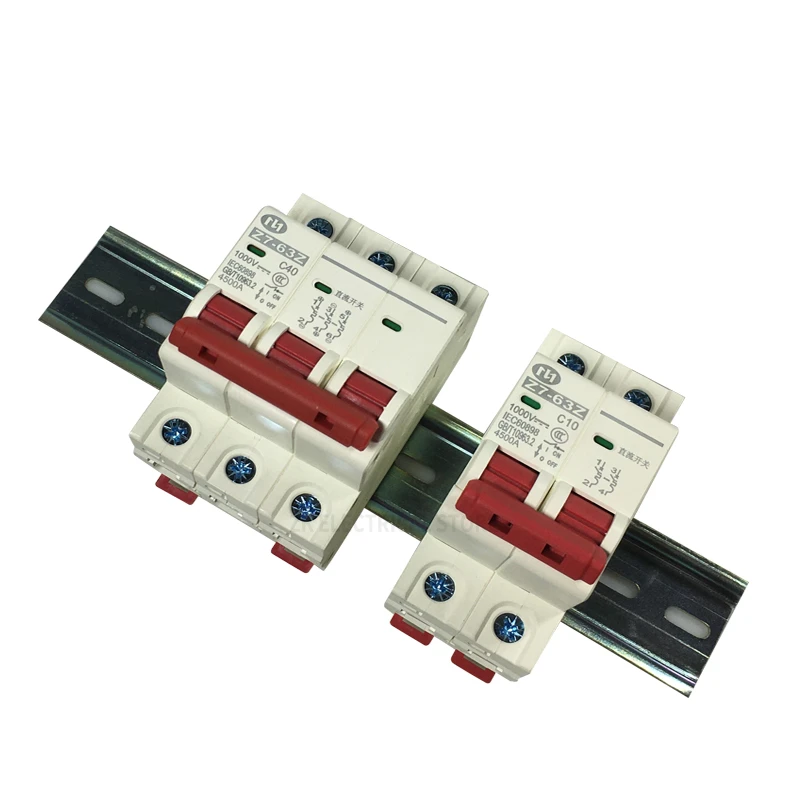 Generic Mini Disyuntor Solar De 2p Cc 500v 1000v 6a 10a 16a 20a 25a 32a 40a 50a 63a Dc Mcb Para ...