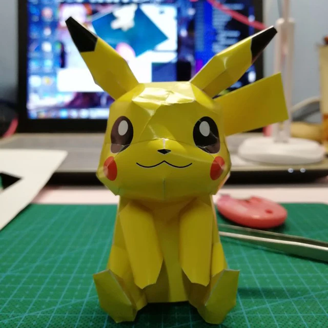 DIY Papercraft POKEMON Pikachu PaperModel 3D Puzzle Handwork Toys ...