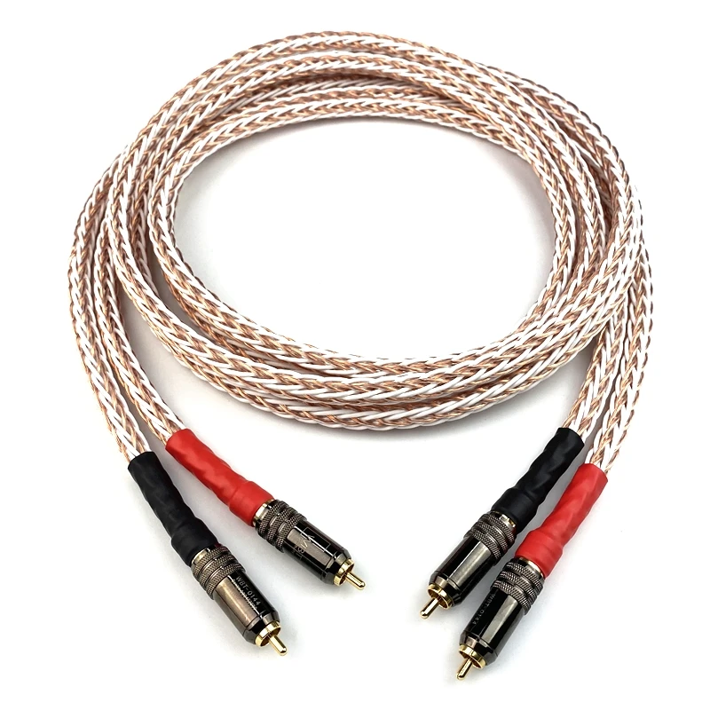 hifi-8TC-7N-OCC-Pure-copper-RCA-Cable-Hi-end-CD-Amplifier-Interconnect ...