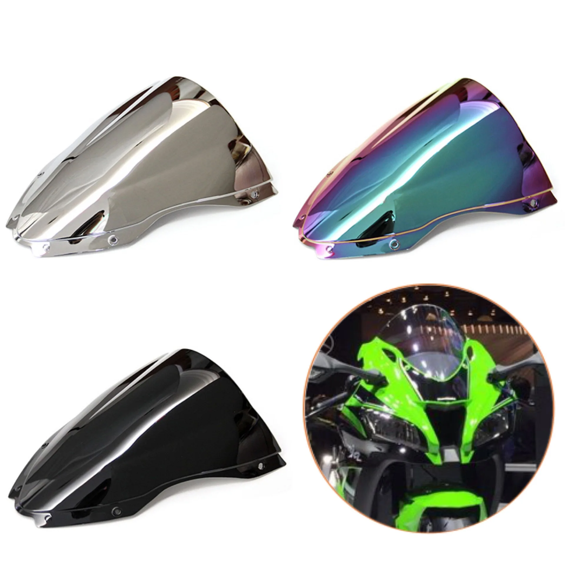 4Color-Motorcycle-Windshield-Windscreen-Fit-for-Kawasaki-NINJA-ZX10R-2016-2019-ZX-10R-2017-ZX ...