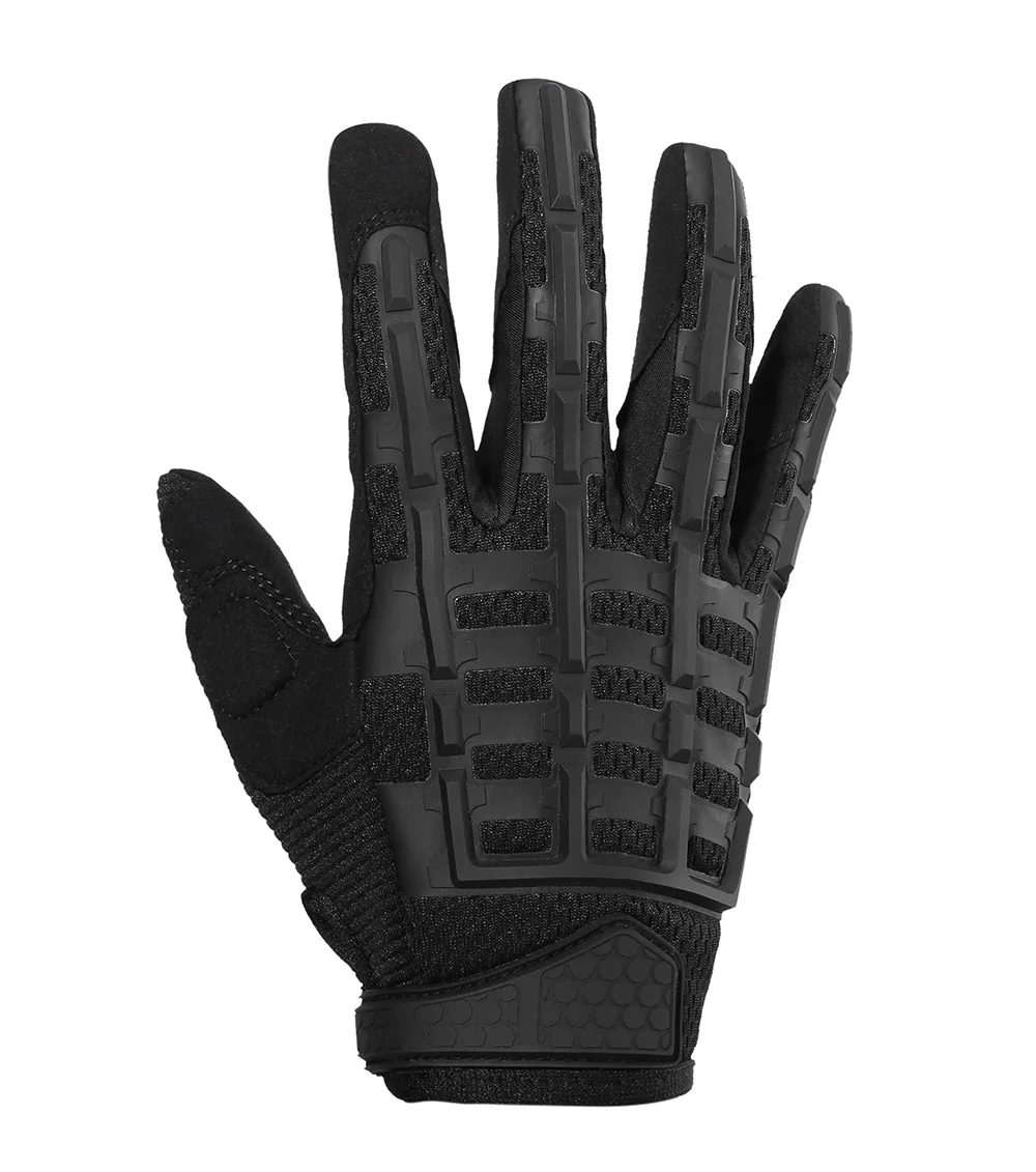 Gants vélo,Mitaines tactiques à doigt complet,gants longs,noir ...