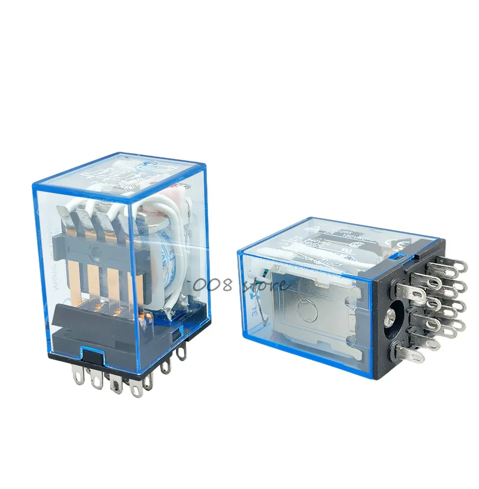 Led my4 relé de propósito geral 4pdt,14 pinos relé 12v 24v 110v 220v my4nj|relay switch|general ...