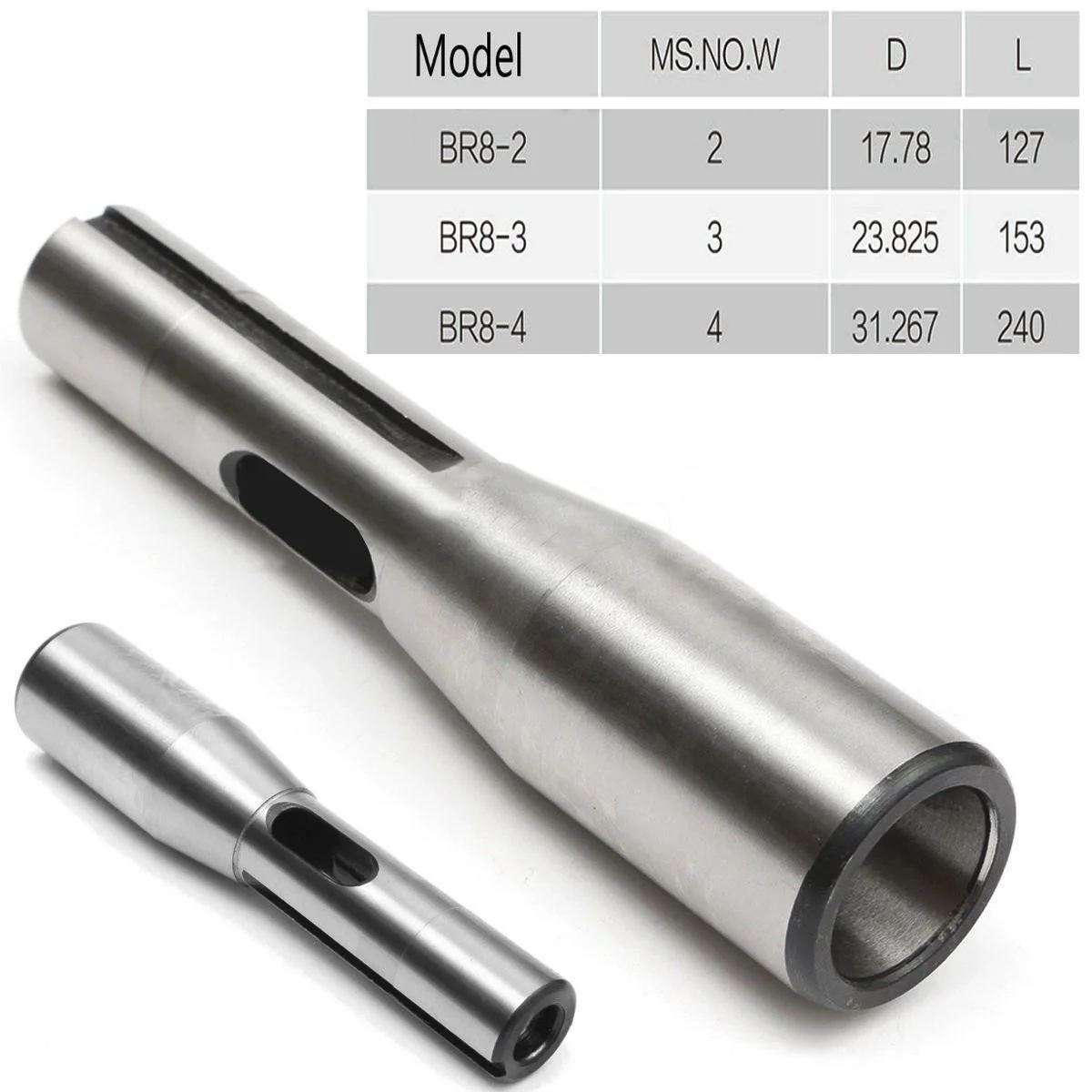 R8 Shanks To MT3 Tapers Arbor Adapter For 3MT MT3 Sleeve Arbor Drill ...