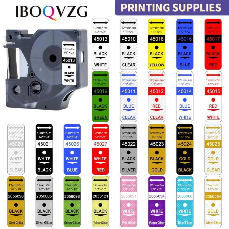 IBOQVZG-45013-45010-Label-Tapes-D1-45013-Cartridge-Compatible-for-Dymo ...