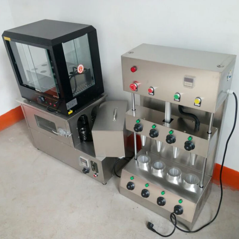 Full Set Of Rotating Pizza Oven Pizza Cone Machine Pizza Display ...