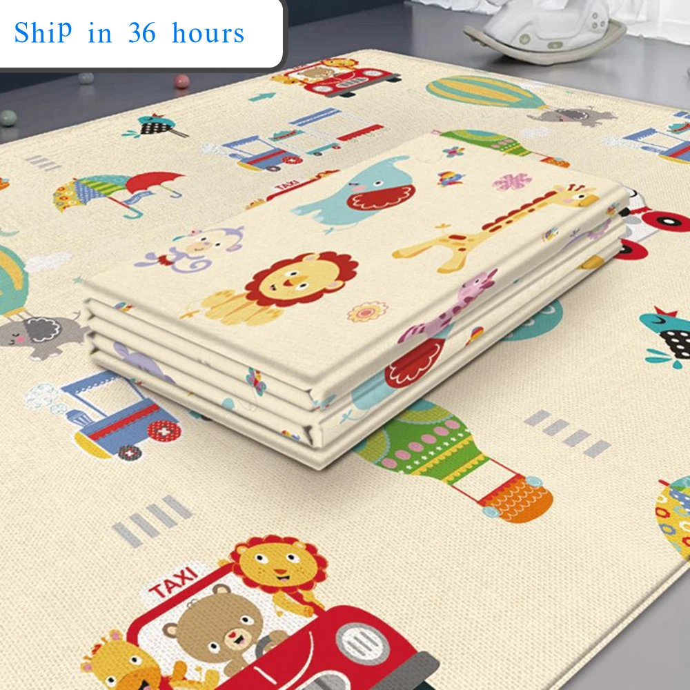 Non Toxic Foldable Baby Play Mat Educational Children's Carpet in the ...