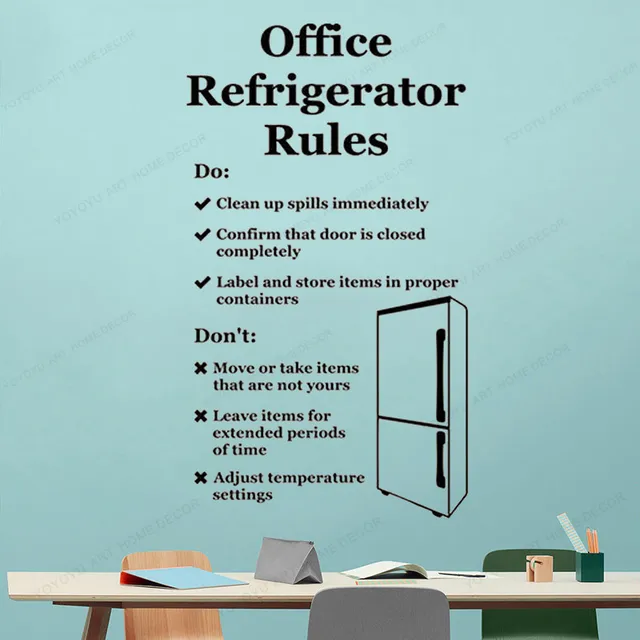 Office Refrigerator Signs