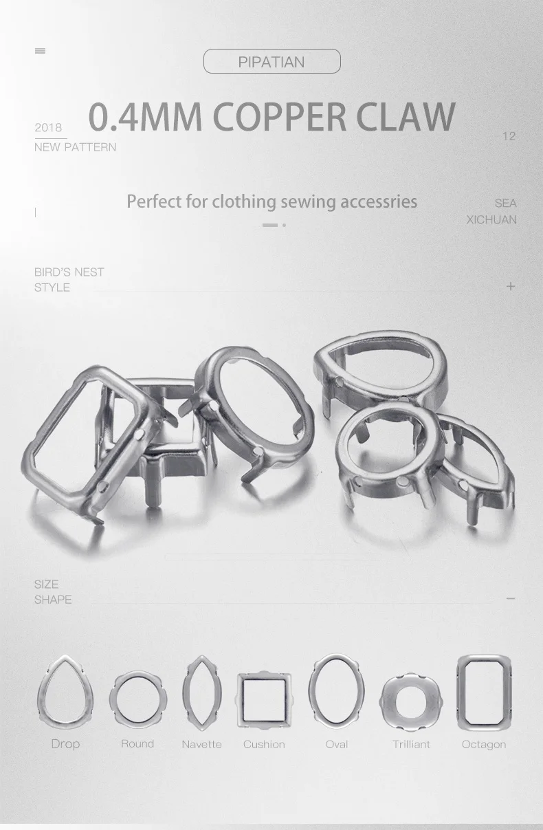 20-Pcs-Copper-Claws-Emepty-Metal-Base-Teardrop-Gemstone-Container-Stone ...