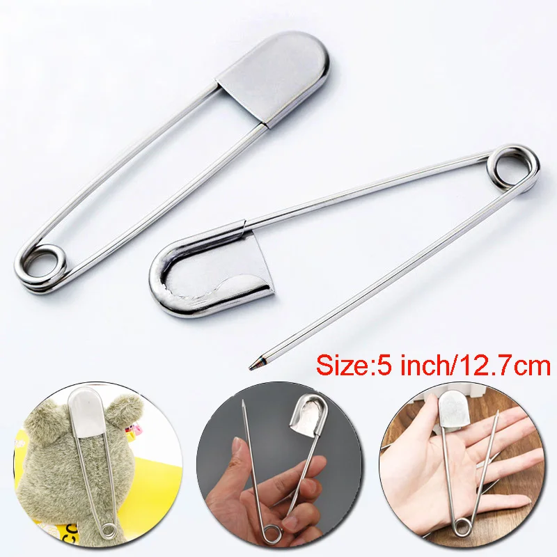 5-PCS-Stainless-Steel-Safety-Pins-Besar-Besar-Peniti-5-inch-Safety-Pin ...