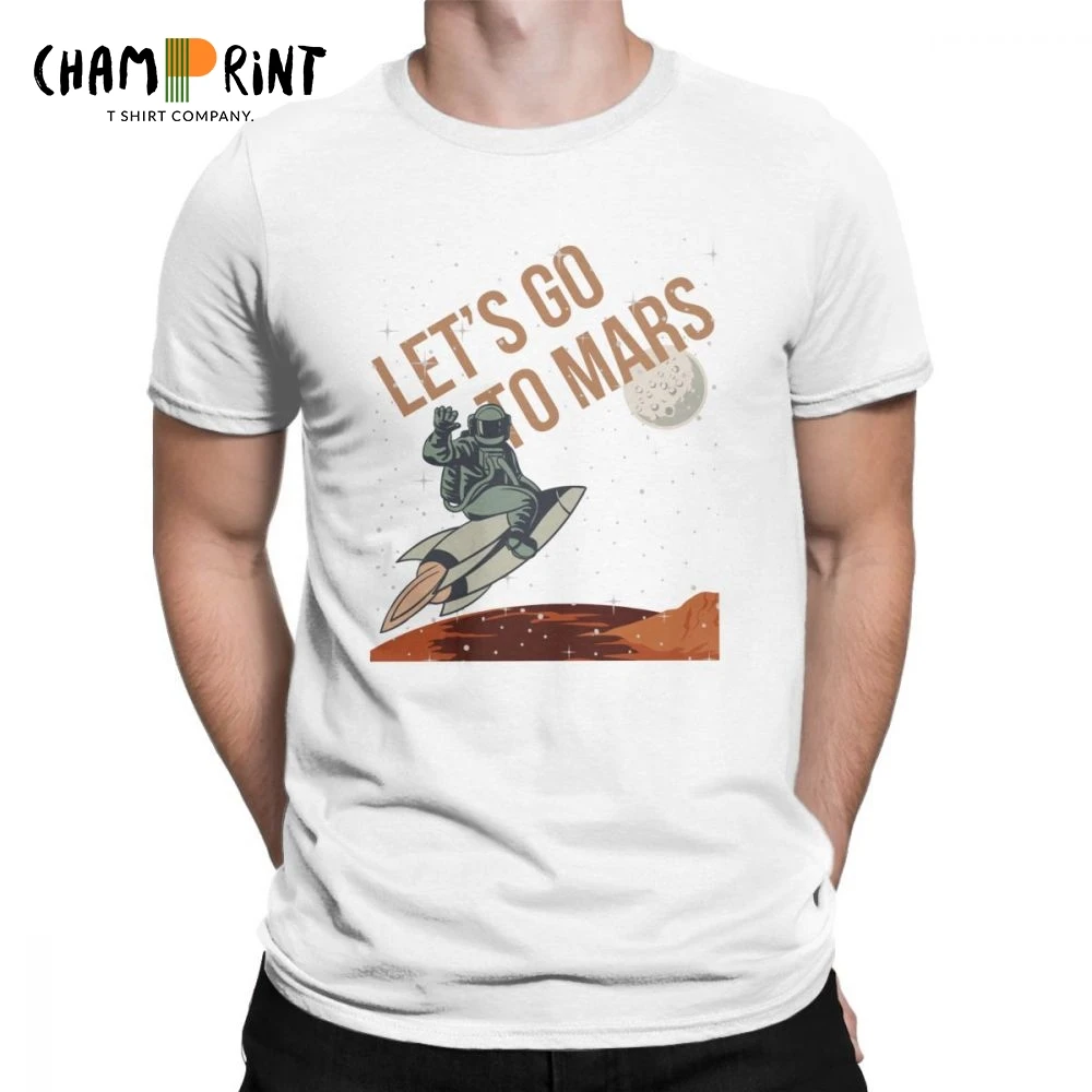 Vamos para marte astronauta t shirts para homem espaço ocupar marte ...