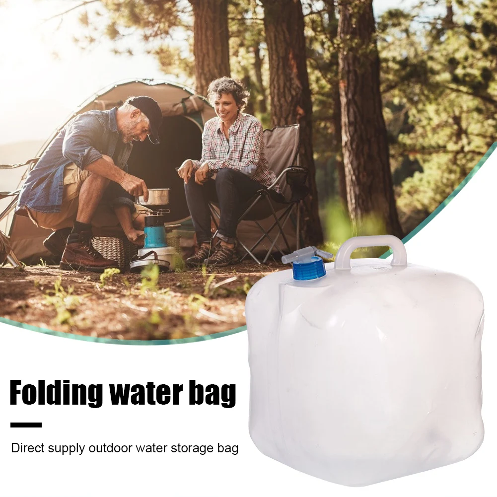 Poche eau,Bouteille d'eau pliable 20l,Portable,transporteur d'eau,sac ...