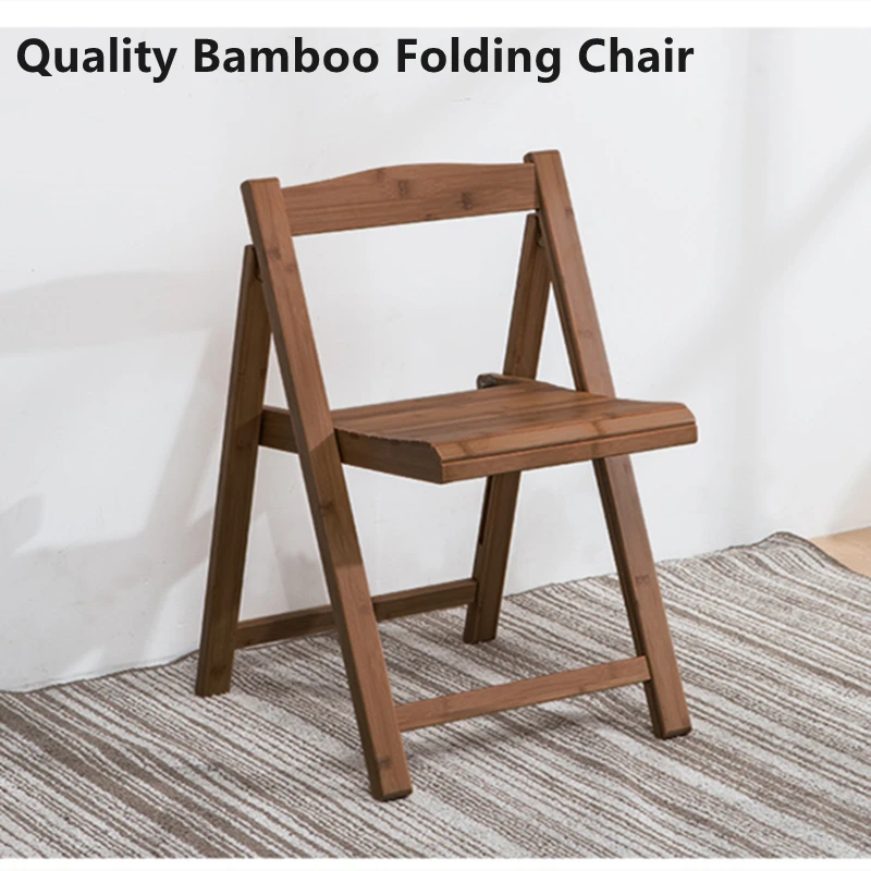Bamboo Portable Floding Dining Chair Household Chair Backrest Stool ...