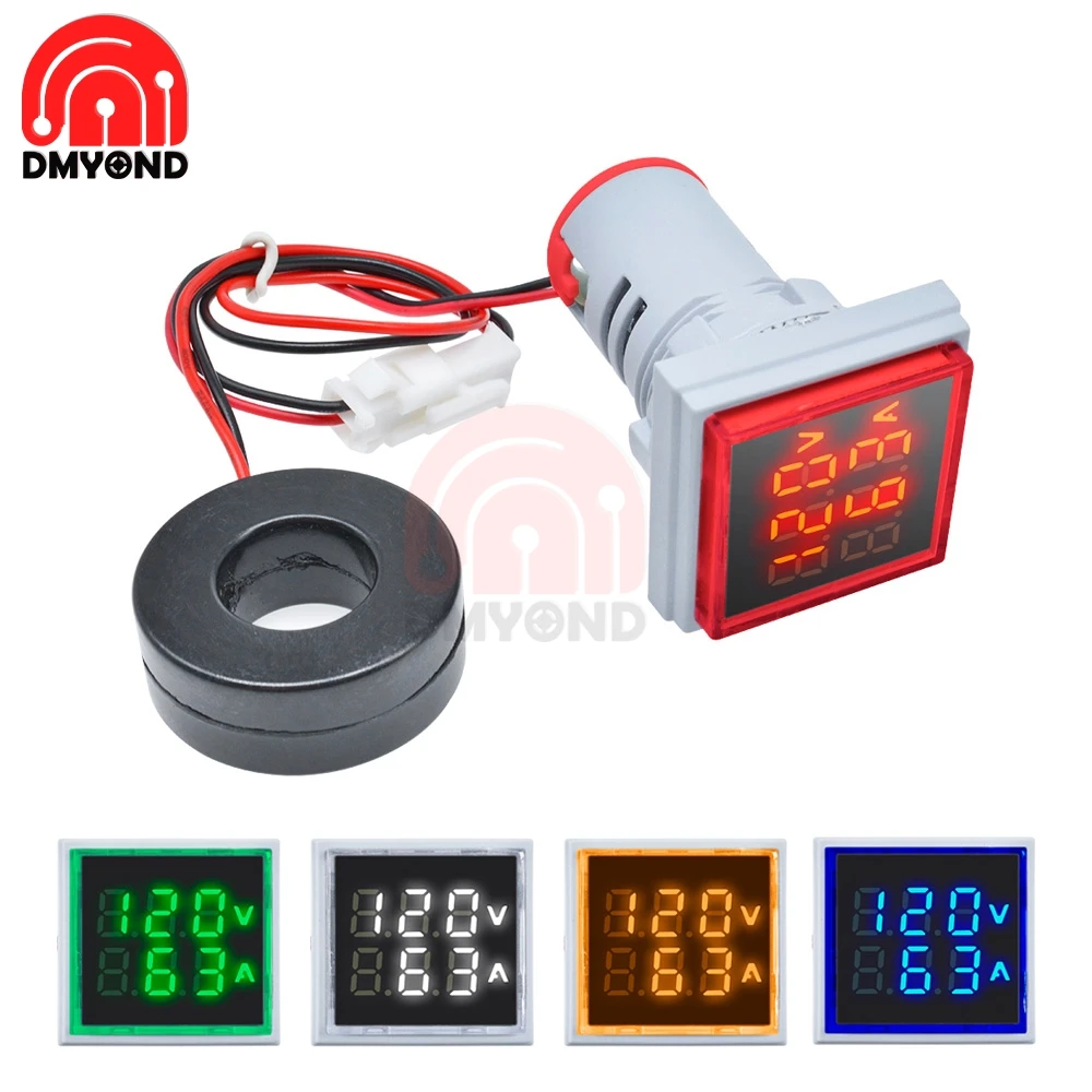 Ac 50v-500v 0-100a Digital Voltmeter Ammeter Voltage Current Meter Volt ...