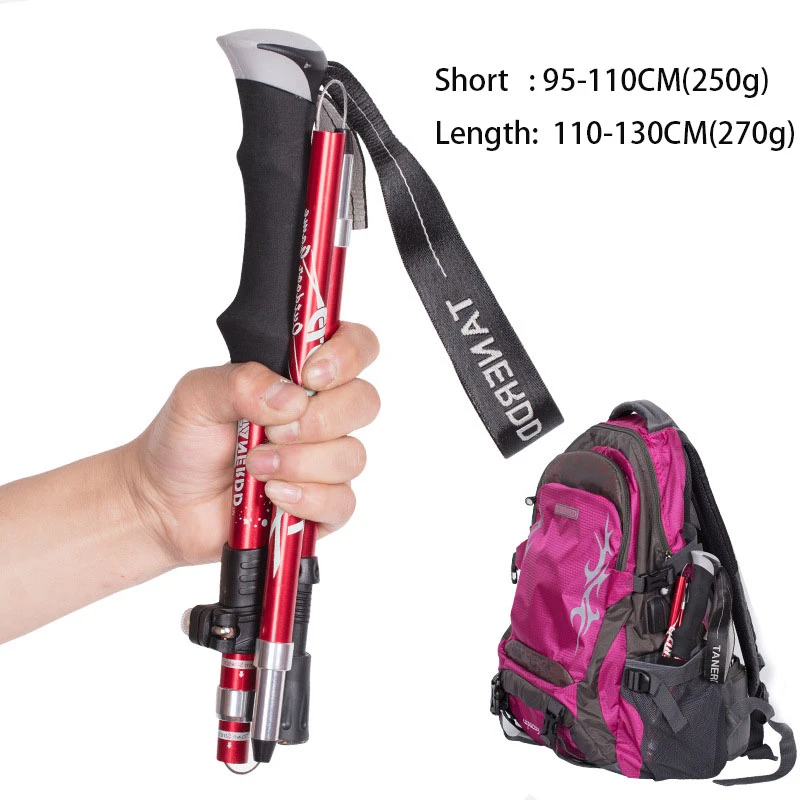 Anti Shock Walking Stick Telescopic Baton Trekking Stick Ultralight ...