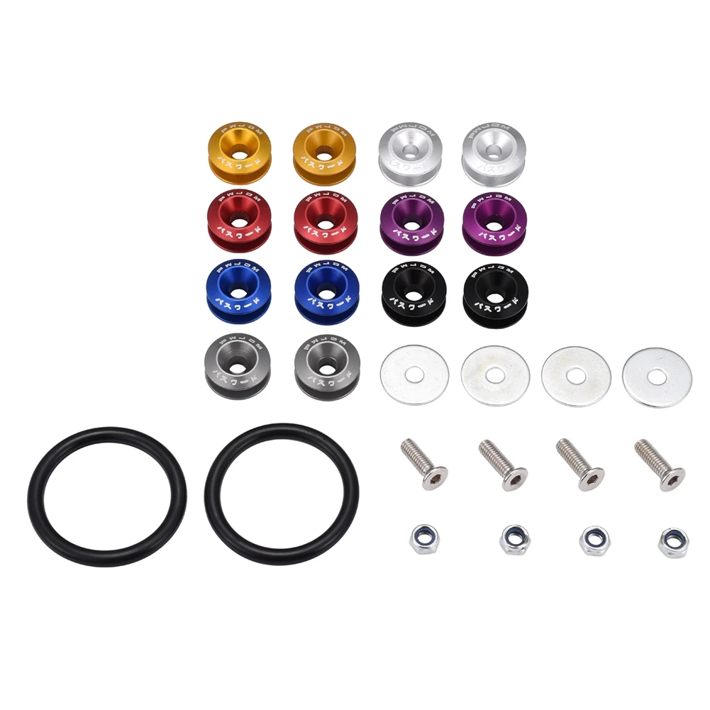 Universal Aluminum Bumper Quick Release Fastener Fender Washer Kit for ...