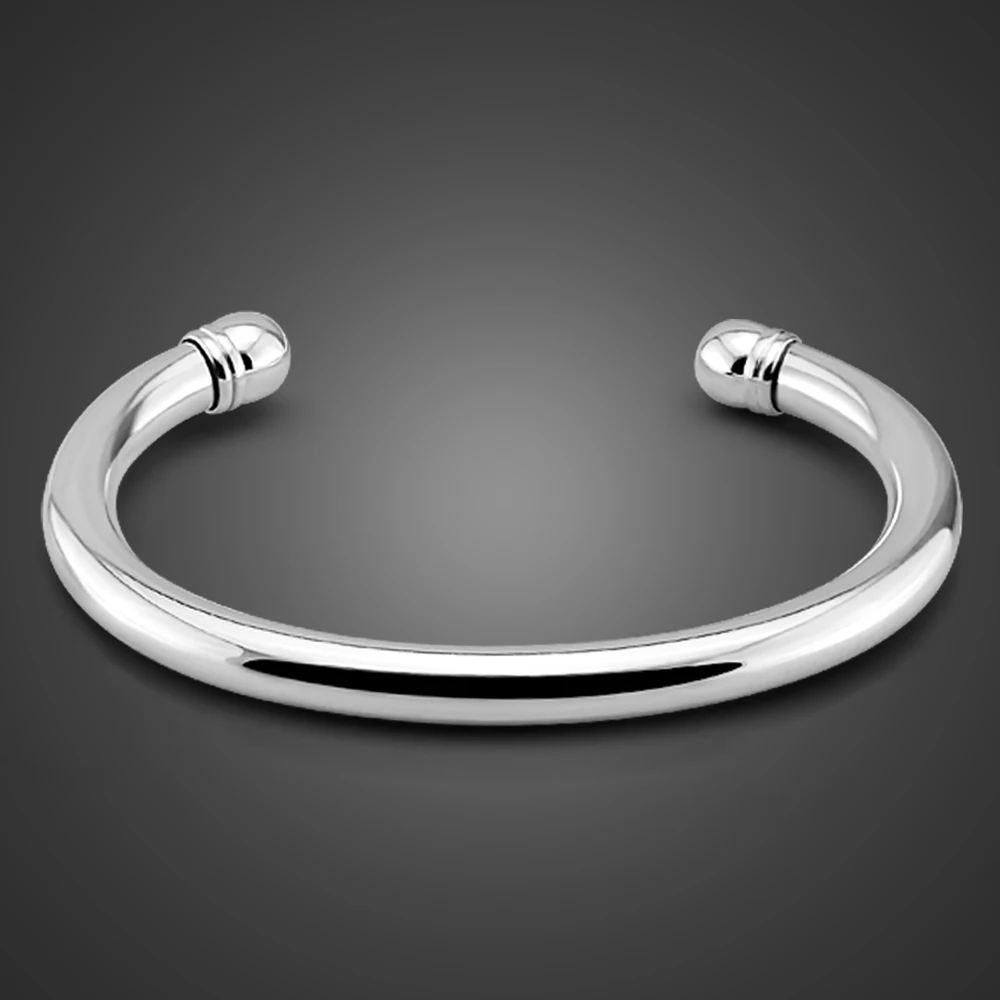Fashion Simple Bracelets Women 100% 925 Sterling Silver Men & Women ...